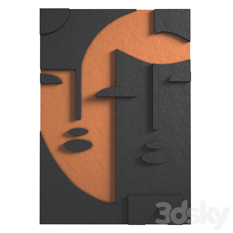 3D ART Face - Frame - 3D model