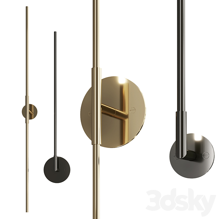Thin Single and Retro Float Wall lamps - Wall light - 3D model