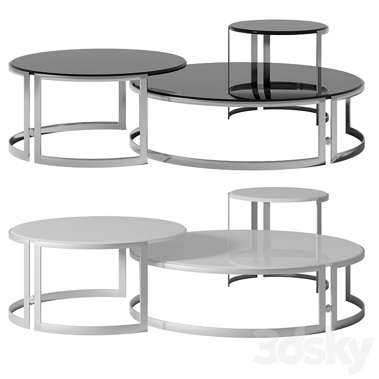 Versace Iconic Round coffee and side tables - Table - 3D model
