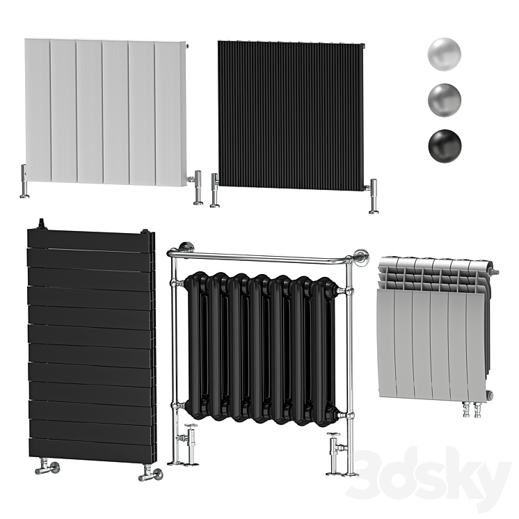 Set of heating radiators - Radiator - 3D model