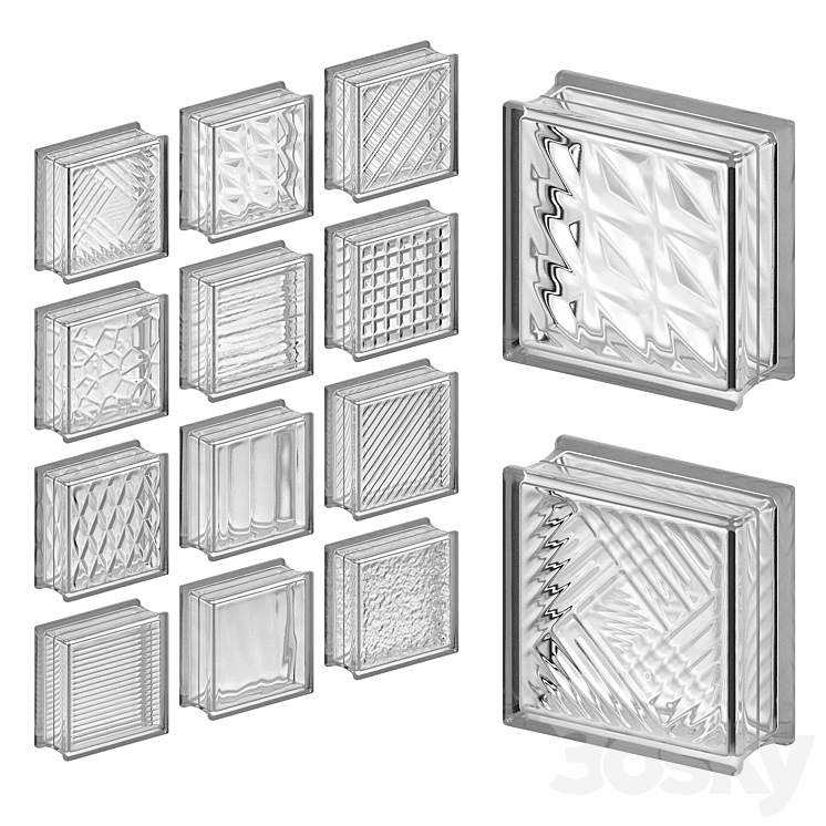 Glass Blocks 15 - Glass - 3D model