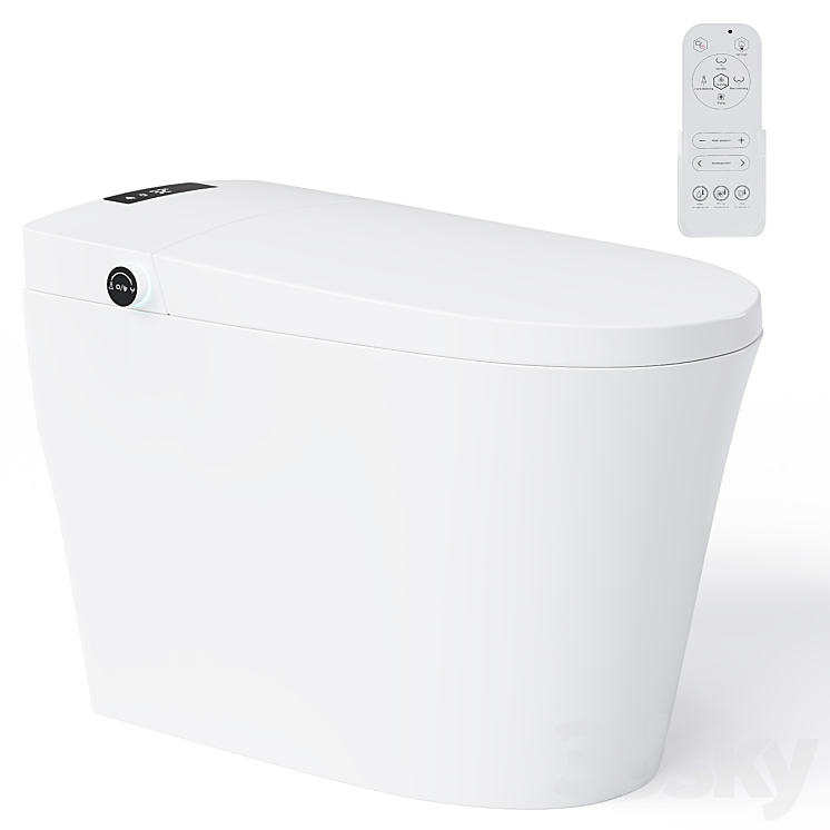 Smart Bidet Toilet with Foot Sensor Flushing - Toilet and Bidet - 3D model