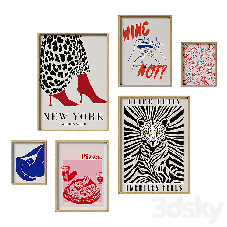 Poster Set 1 - Frame - 3D model