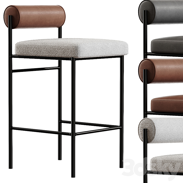 Half Bar Stool Balla Stool Group - Chair - 3D model