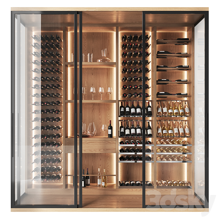 Wine cabinet for a wine library in a restaurant and home - Wardrobe ...