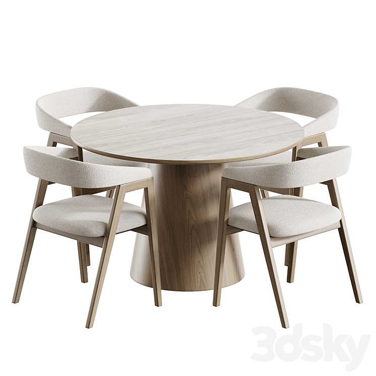 Lori Table and Trevor Chair - Table + Chair - 3D model