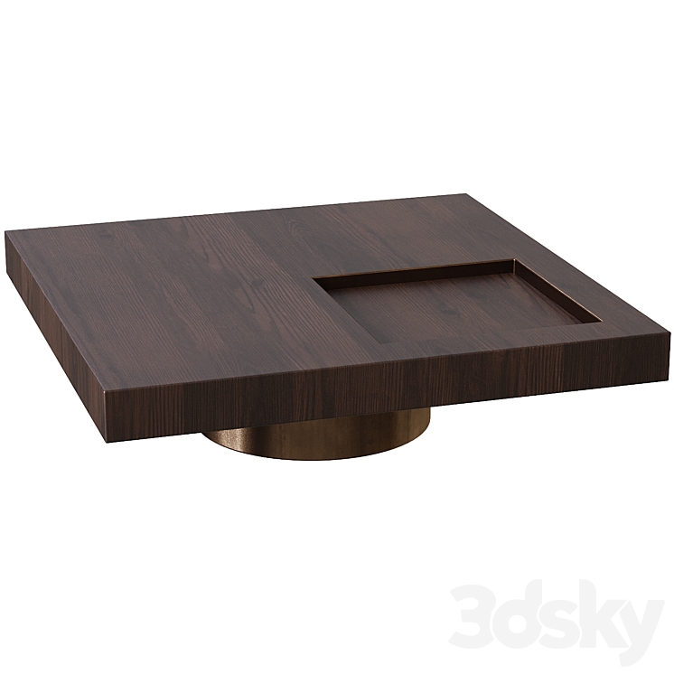Contemporary Square Coffee Table - Table - 3D model