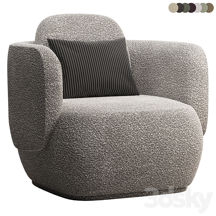 Lounge chair Cascade - Arm chair - 3D model