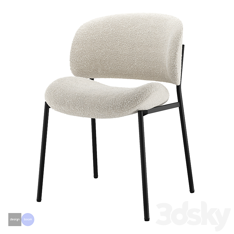 OM_Embrace chair, boucle, milky Design Boom - Chair - 3D model