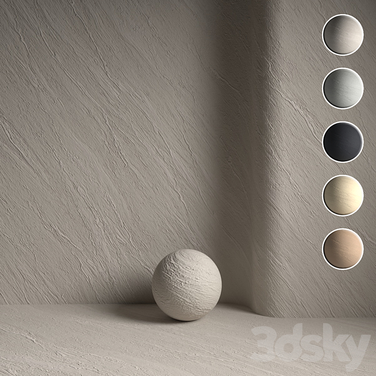 Decorative plaster 080 - Stone - 3D model