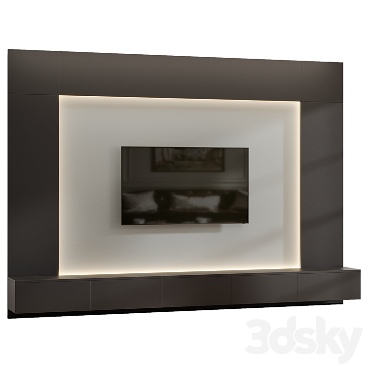 Tv 3D Panel 031 - TV Wall - 3D model