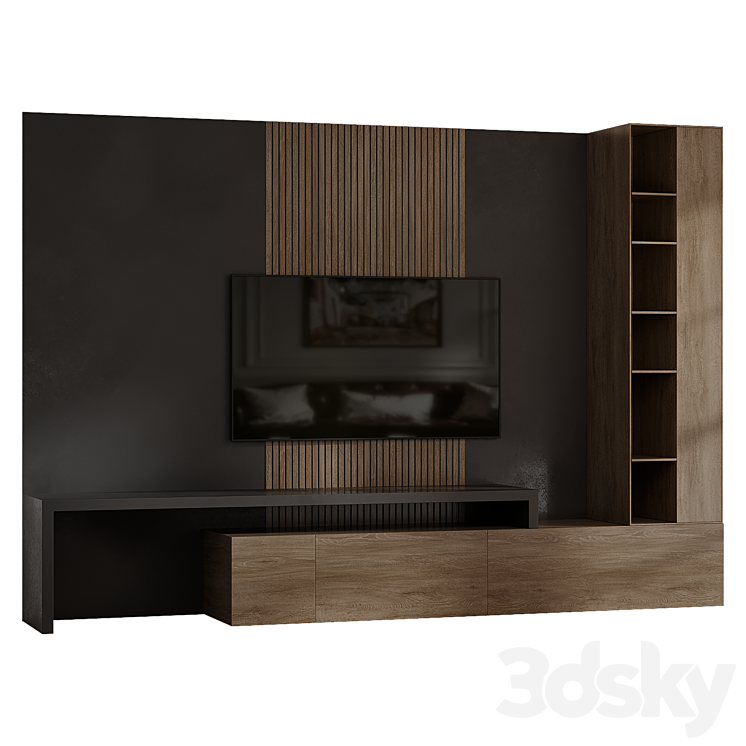 Tv 3D Panel 035 - TV Wall - 3D model