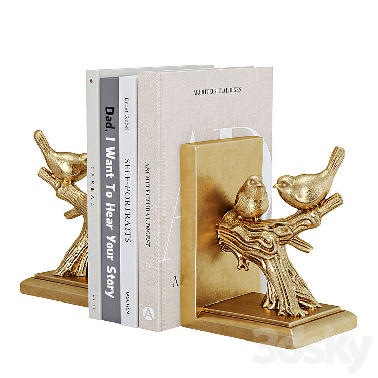 Decorative Bookends 001 - Books - 3D model