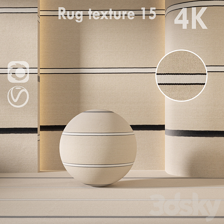 Rug Texture 4K 15 - Rug - 3D model