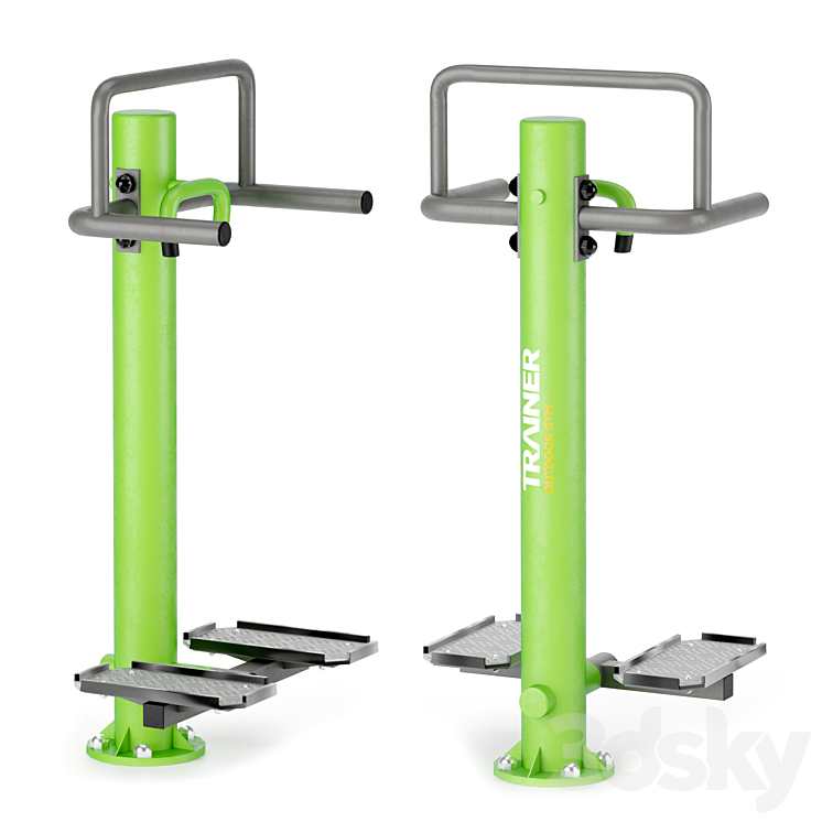 Outdoor Gym Equipment Single Stepper - Sports - 3D model
