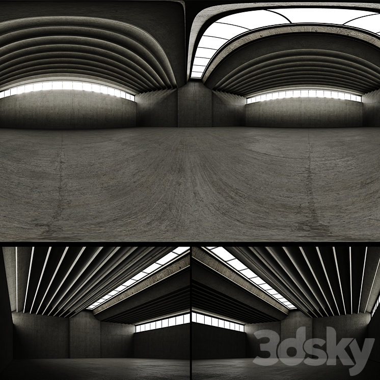 HDRI Interior Hangar02.1 - HDRI - 3D model