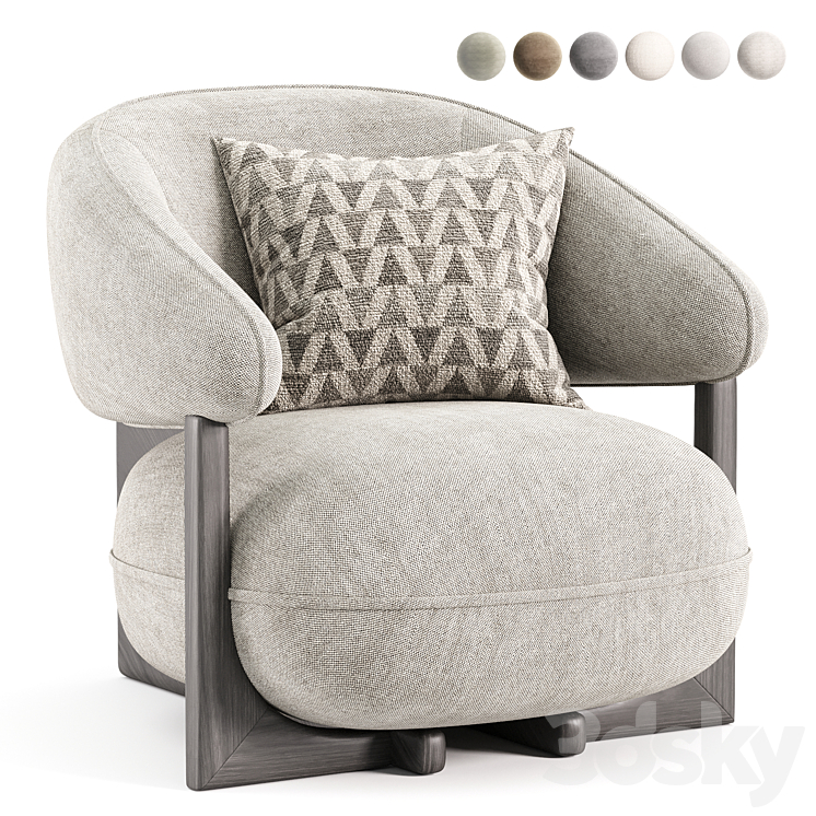 Ruby Lounge Chair Cattelan Italia - Arm chair - 3D model
