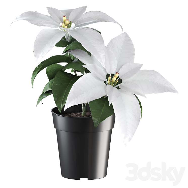 Artificial flower Ikea FEJKA in a pot - Indoor - 3D model