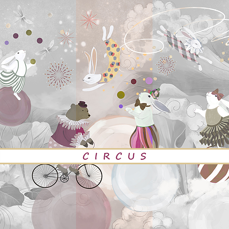 Designer wallpaper CIRCUS pack 5 - Wall covering - 3D model
