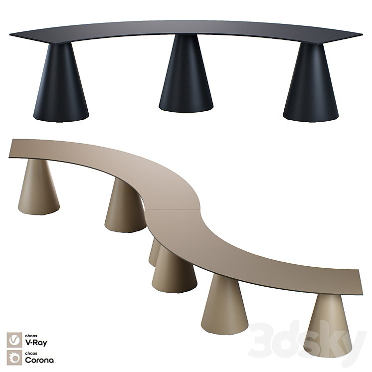 Bench Pedrali Ikon b863-1c - Other - 3D model