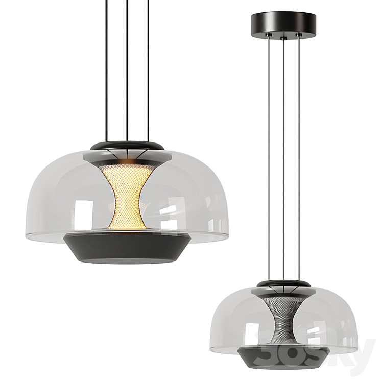 Pendant lamp BURT WIDE - Pendant light - 3D model