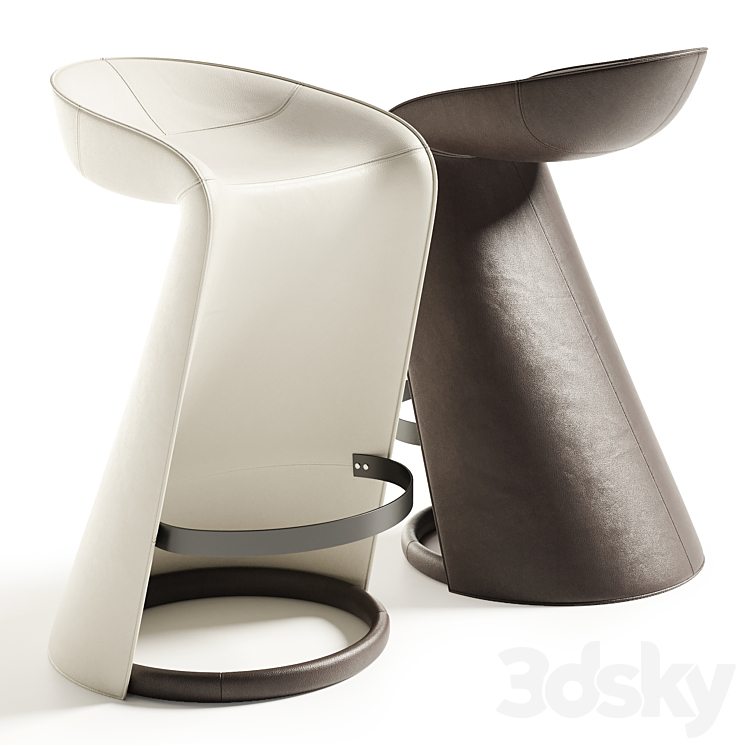 Skirt Bar Stool by Giorgetti - Chair - 3D model