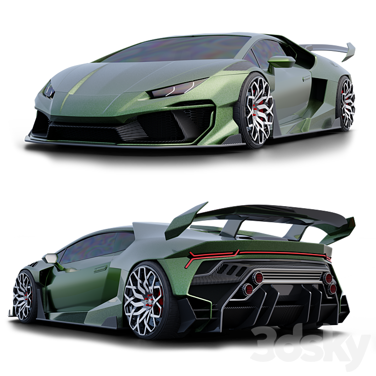 Lamborghini Huracan costom body kit - Ground Transport - 3D model