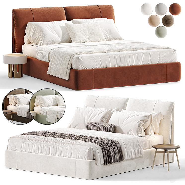Vailor Floor 160 By divan - Bed - 3D model