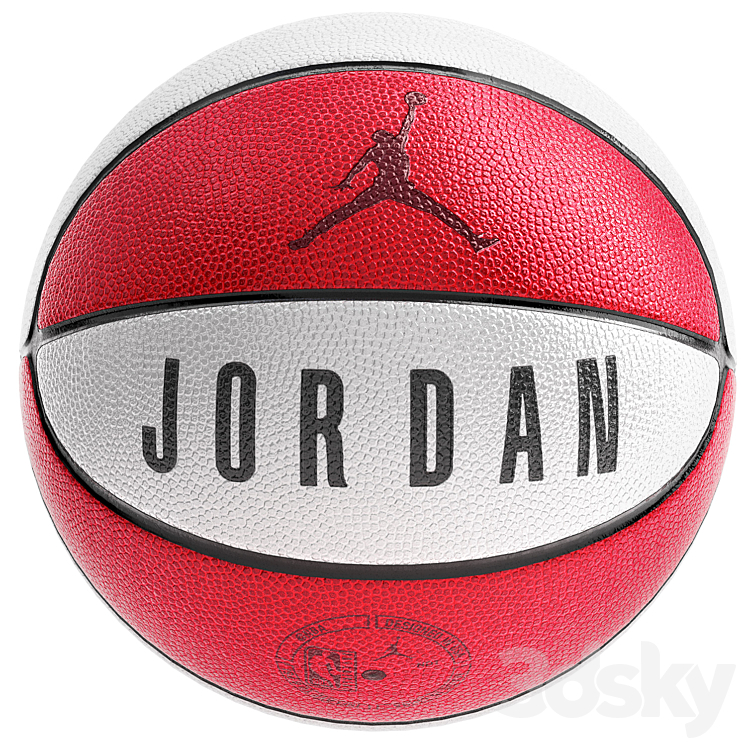 nike jordan basketball ball red and white - Sports - 3D model