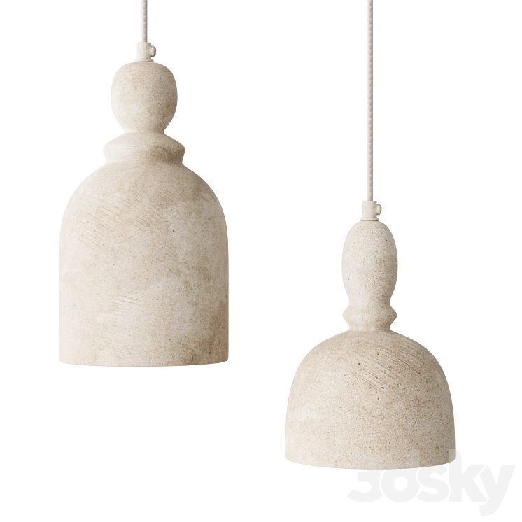 Large and small ceramic ceiling lamp by Zara Home - Pendant light - 3D ...
