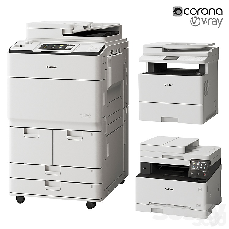 Canon Printer Set 2. - PC & other electronics - 3D model