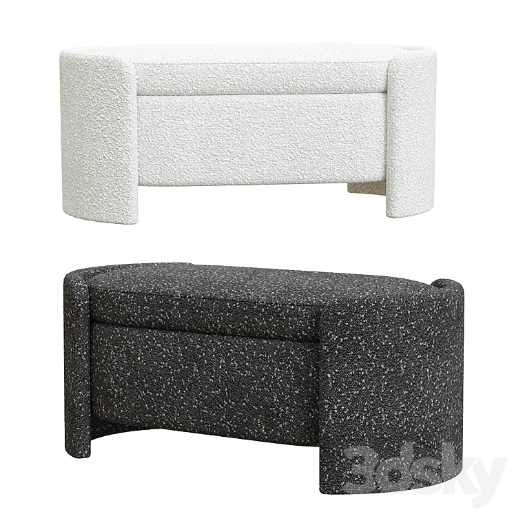 Jennifer Taylor Home Fuji Bench - Other soft seating - 3D model