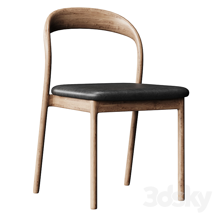 Sepia wood chair - Chair - 3D model