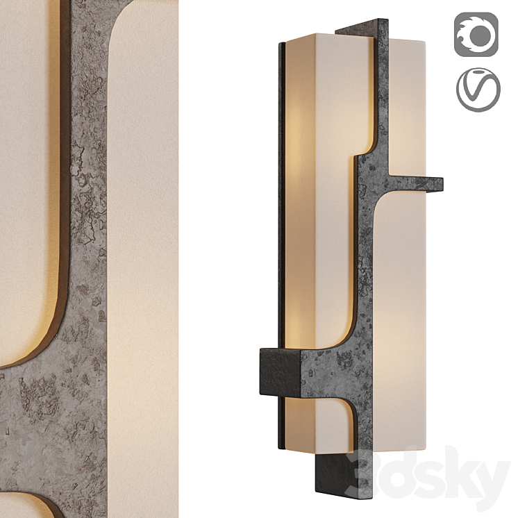 Ariel Sconce Light by HOLLY HUNT - Wall light - 3D model
