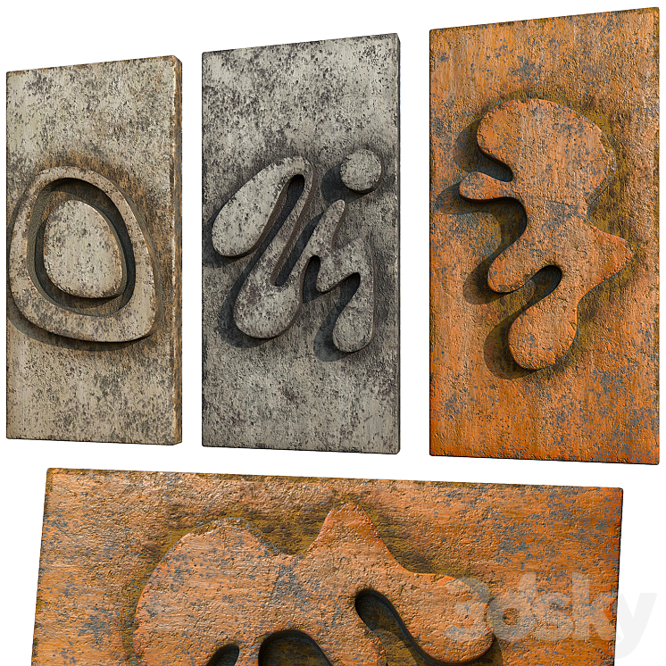 Organic Relief Panels Vol01 - Other decorative objects - 3D model
