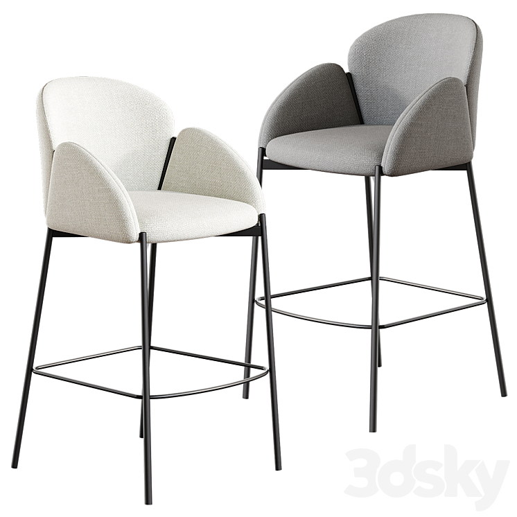 Melia Bar Stool - Chair - 3D model