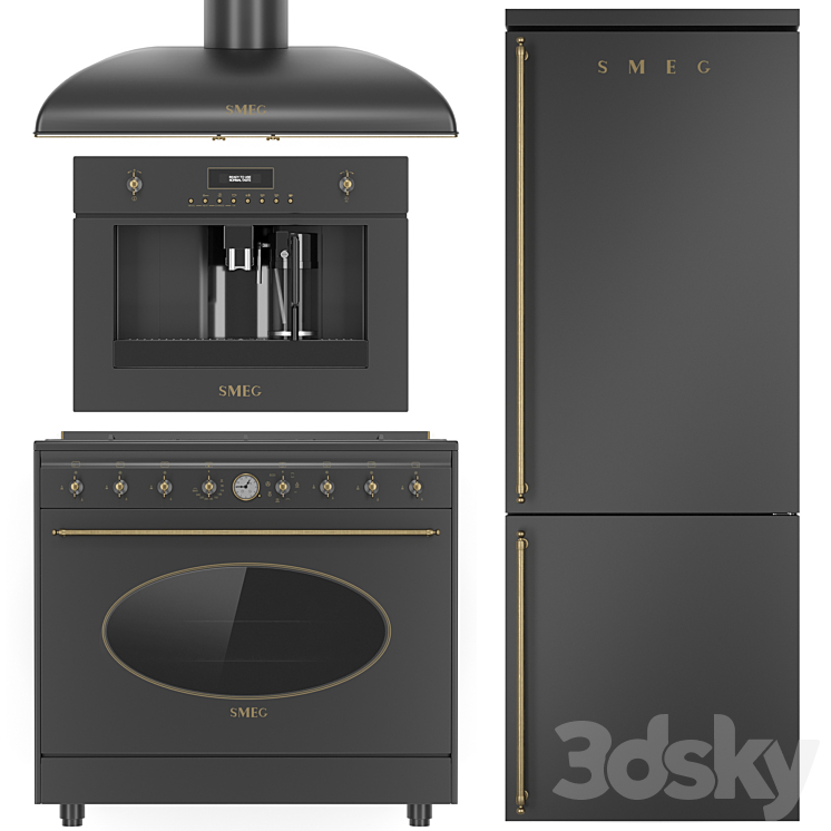 SMEG kitchen appliance collection - Kitchen appliance - 3D model
