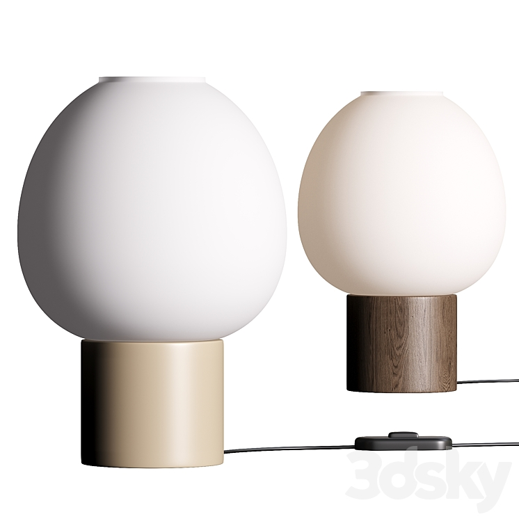 H&M Wood And Glass Table Lamp - Table lamp - 3D model