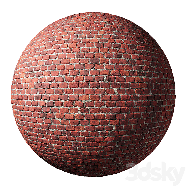 Brick Wall Texture Set/ Header Bond/ Color 6 - Brick - 3D model
