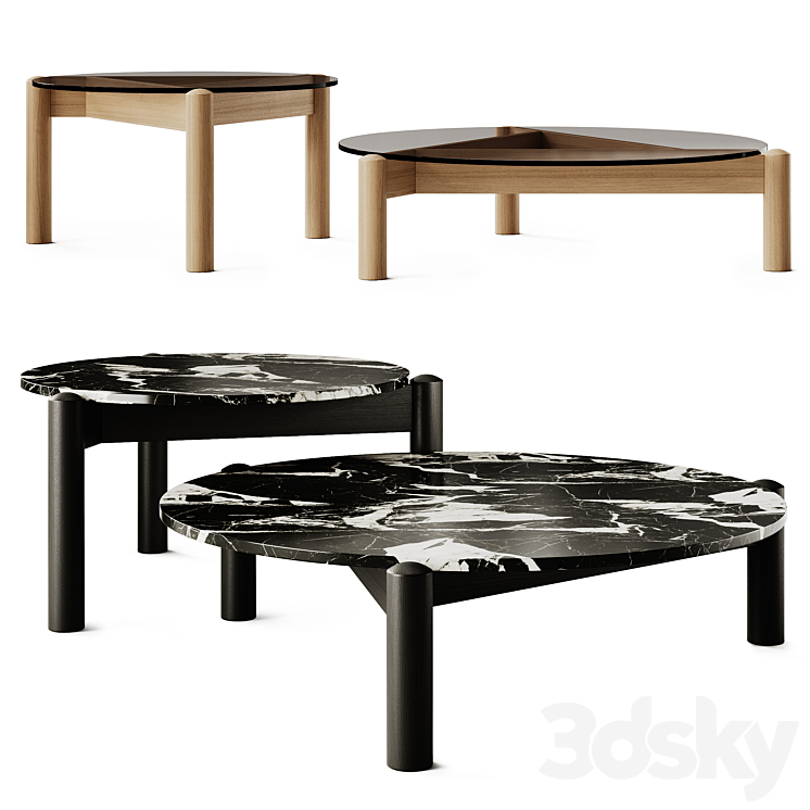 Cassina Plateau Interchangeable Coffee Tables - Table - 3D model