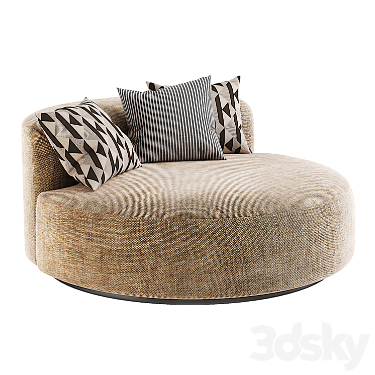 Round Sofa - Sofa - 3D model