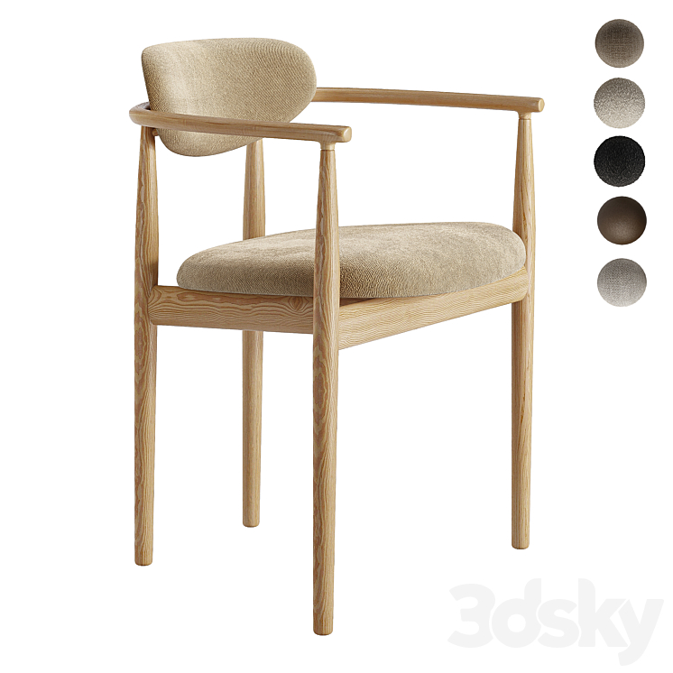 Edison Dining Chair-westelm - Chair - 3D model