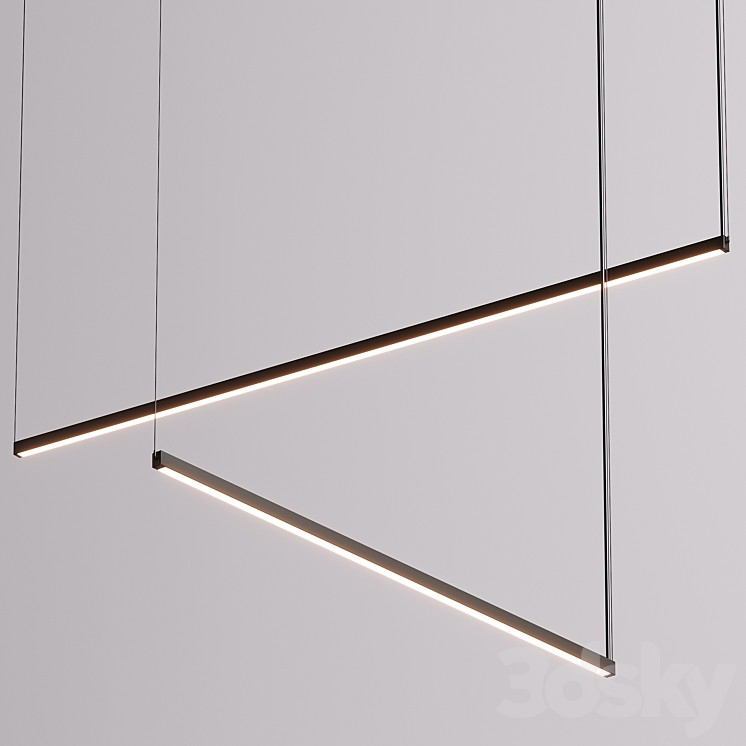Vibia Sticks Solo Hanging Lamp - Pendant light - 3D model