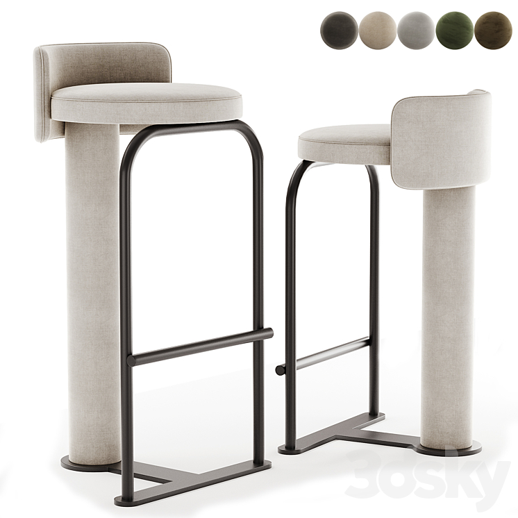 Fox Bar Stool Dedar - Chair - 3D model