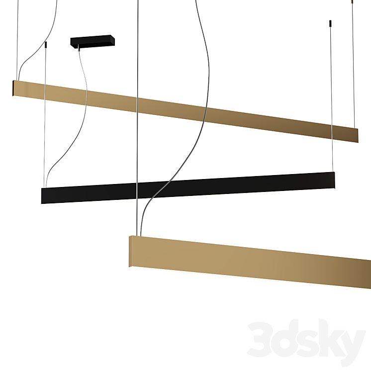 Contardi Fly Linear Pendant Lamp - Pendant light - 3D model