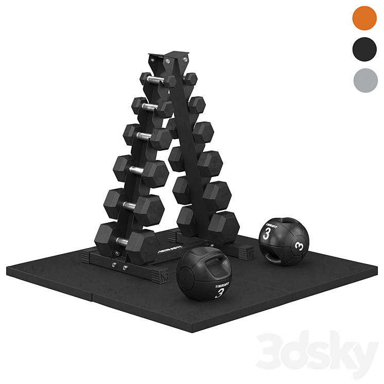 Mirafit Vertical Dumbbell Stand - Sports - 3D model