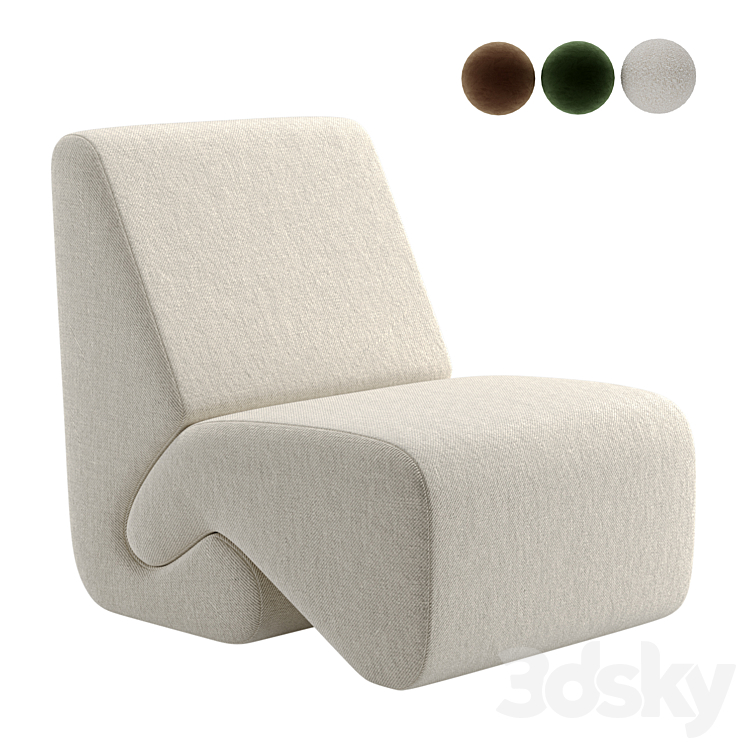 Pair Ivan Matusik lounge chairs - Arm chair - 3D model