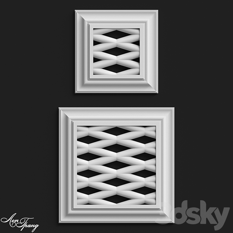 Ventilation grilles #18 and #32. LepGrand - Decorative plaster - 3D model