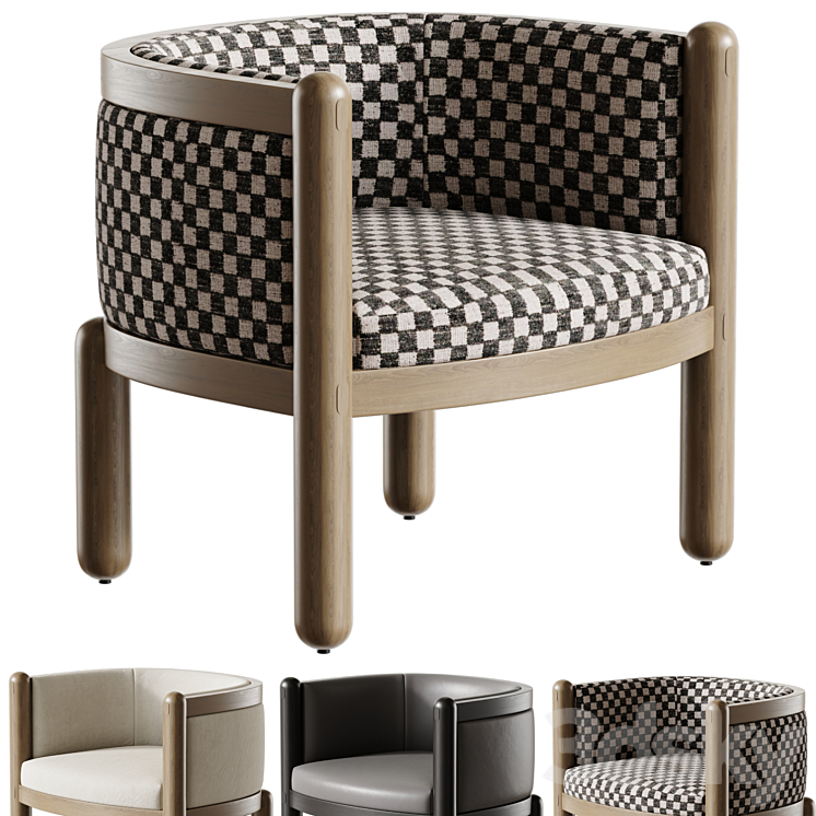 CROSBY LOUNGE CHAIR - Arm chair - 3D model