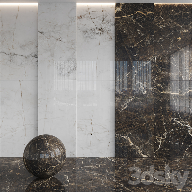 Porcelain tiles Duke Stone + Balance Stone Tubadzin - Tile - 3D model